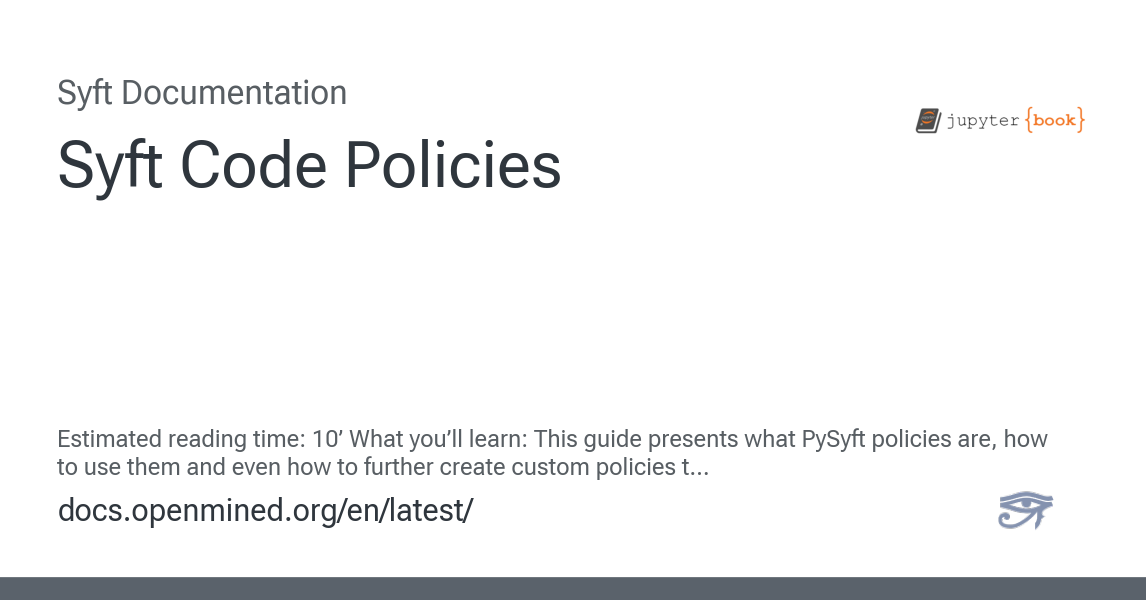Syft Code Policies — Syft Documentation Release 2024.10 documentation
